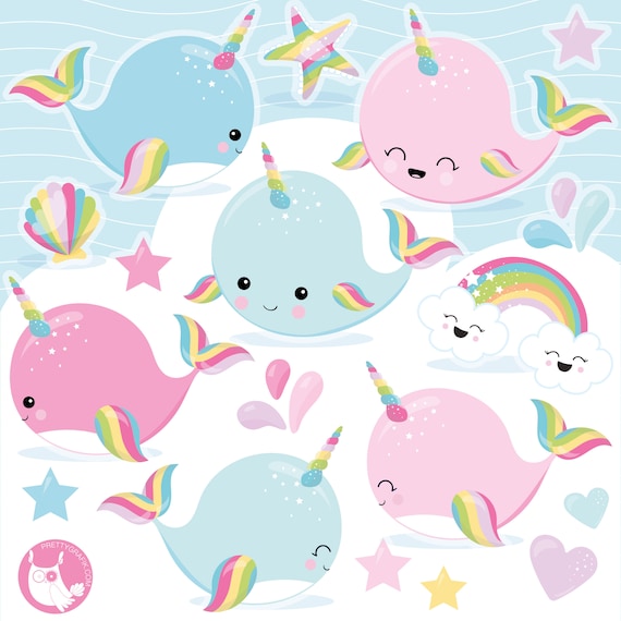 Whale Unicorn, clipart, clipart commercial use, vector graphics, clip ...