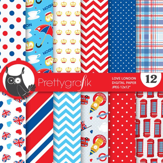 British london digital patterns, commercial use, scrapbook papers ...