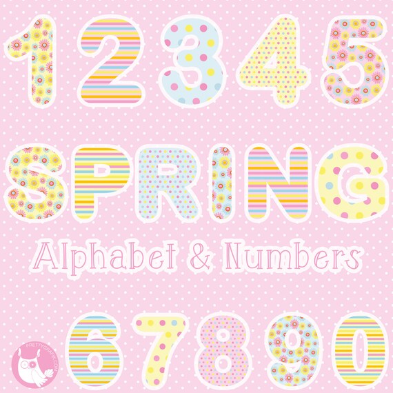 Spring Alphabet, clipart, clipart commercial use, vector graphics, clip ...
