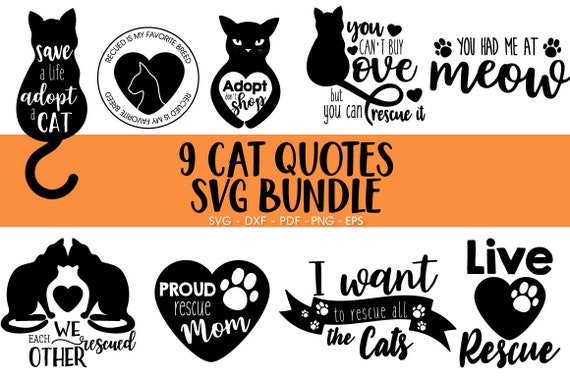 Rescue Cats SVG pack, SVG files, DXF, clipart commercial use, clipart ...