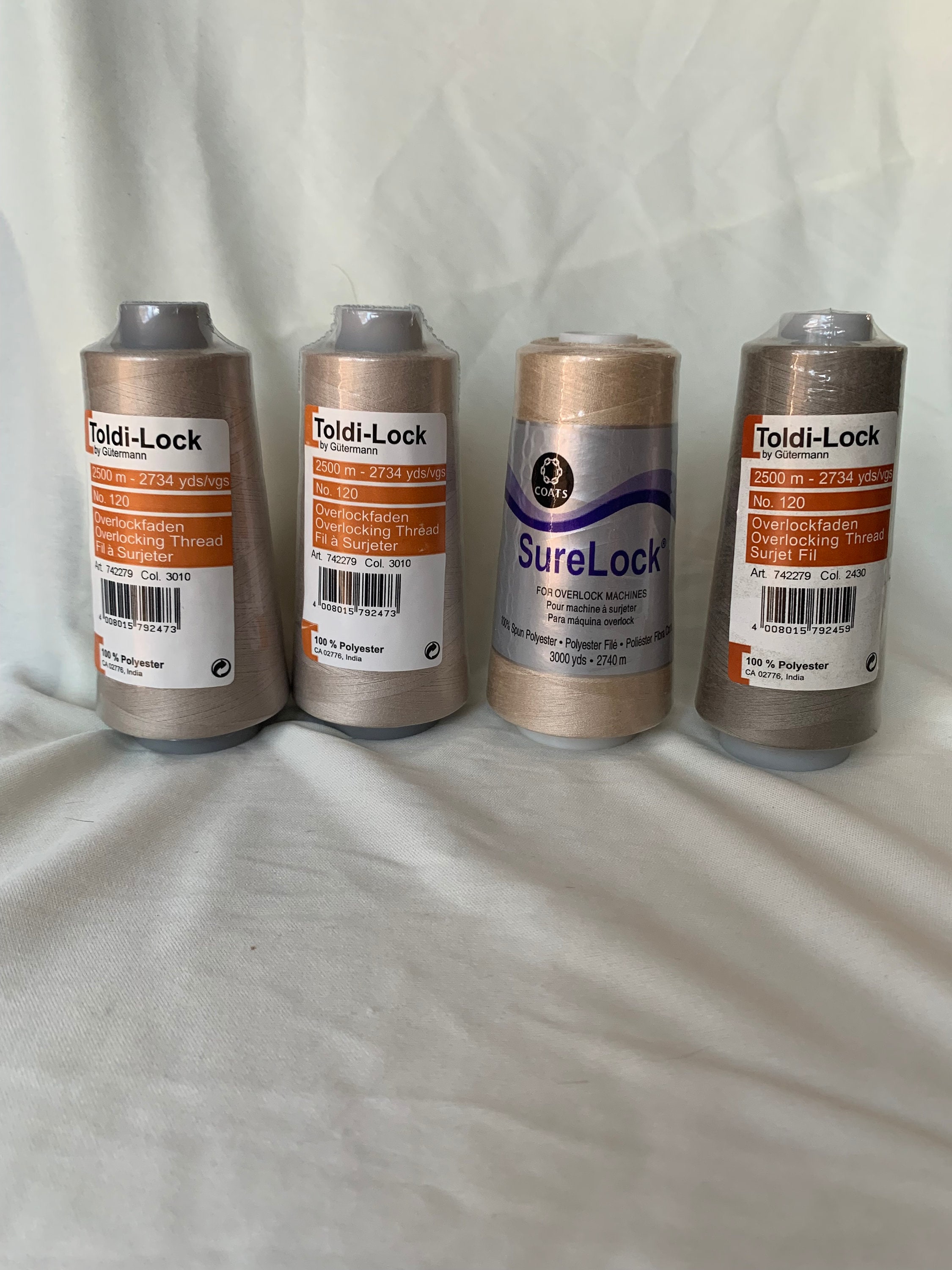 Tan Color Variety Thread, Beige, Khaki, Buff, Toldi Lock and Sure Lock ...