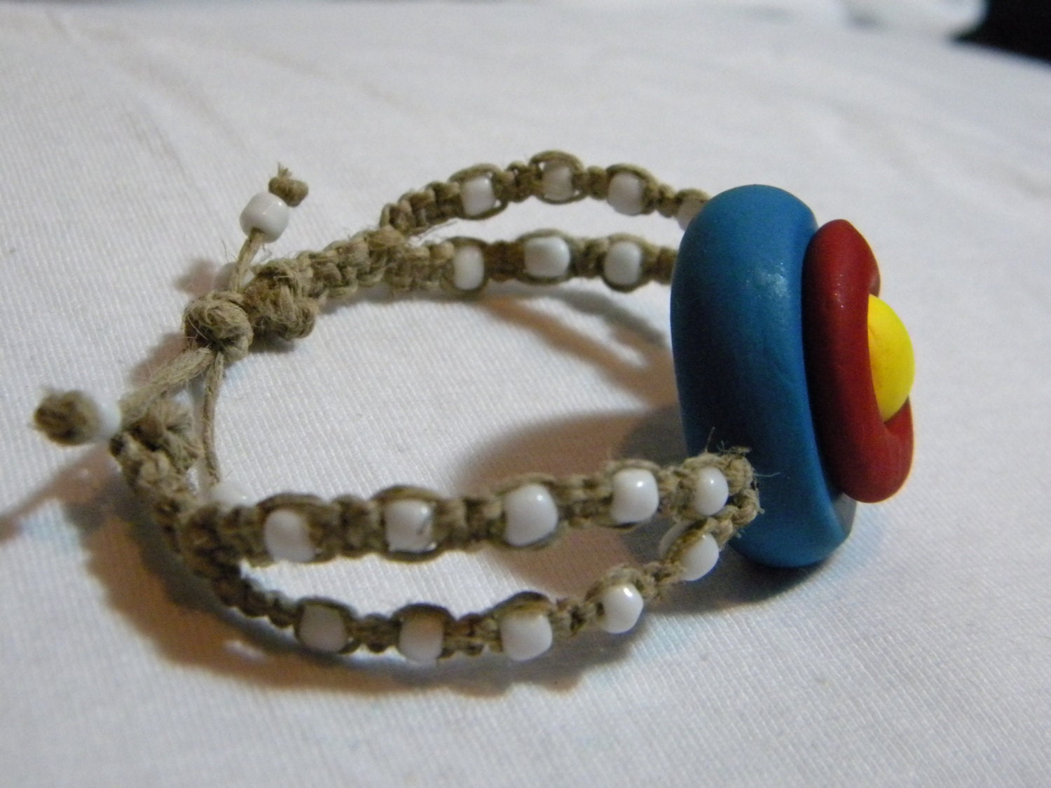 Colorado Flag Polymer Clay Pendent Hemp Bracelet - Etsy Italia