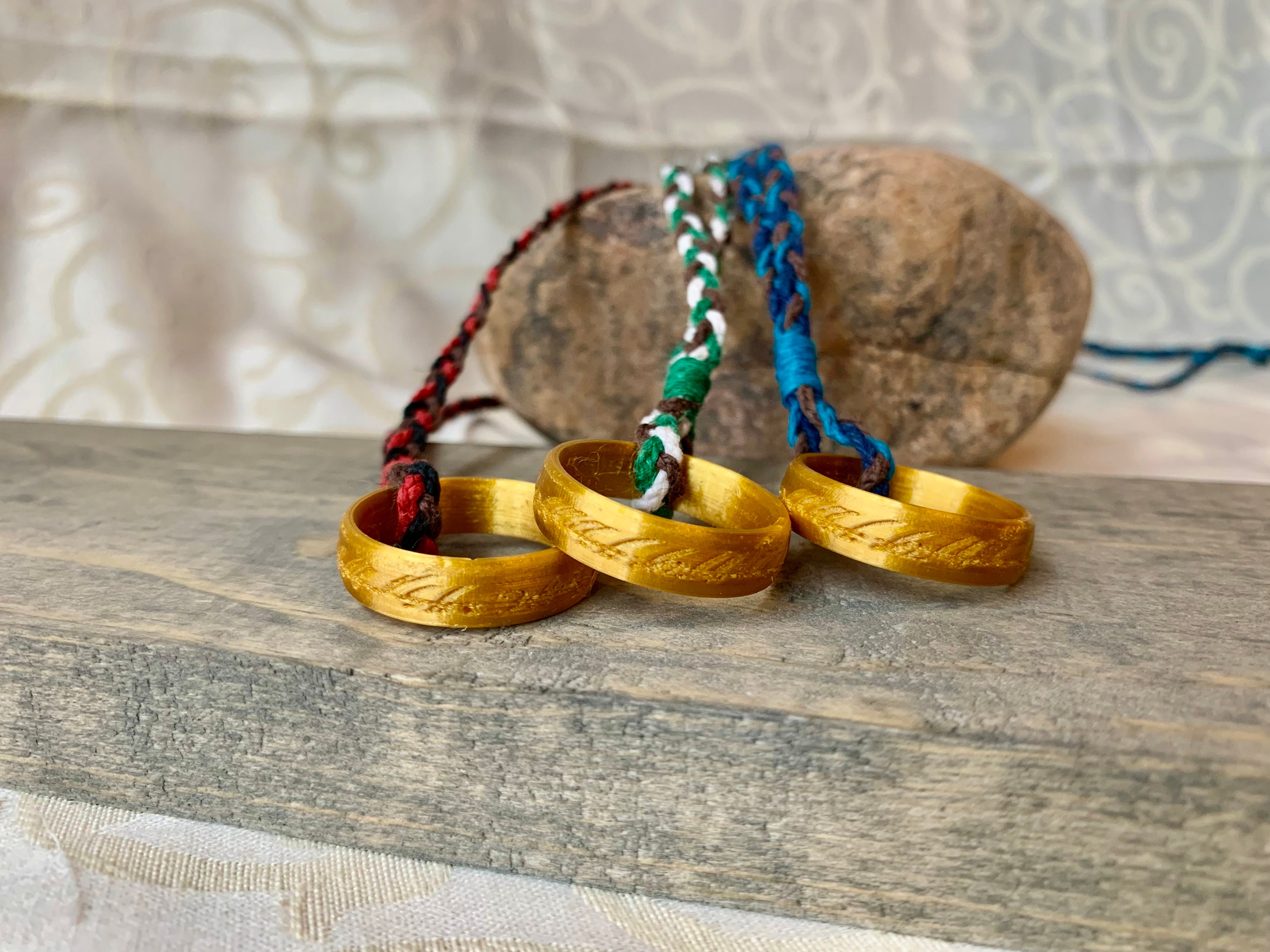 Custom One Ring Macrame Necklace, LOTR Cosplay Ring Necklace, One Ring ...