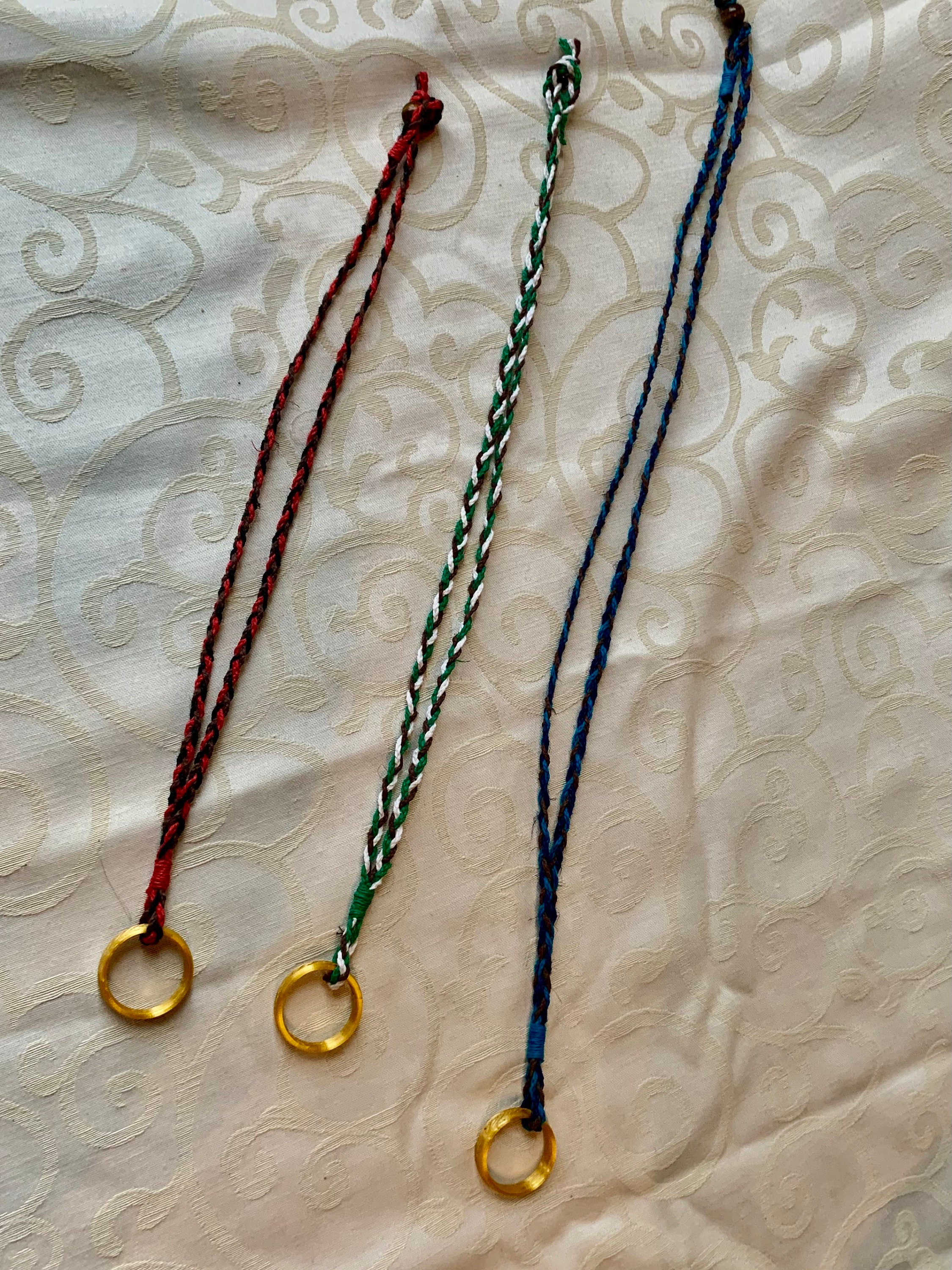 Custom One Ring Macrame Necklace, LOTR Cosplay Ring Necklace, One Ring ...