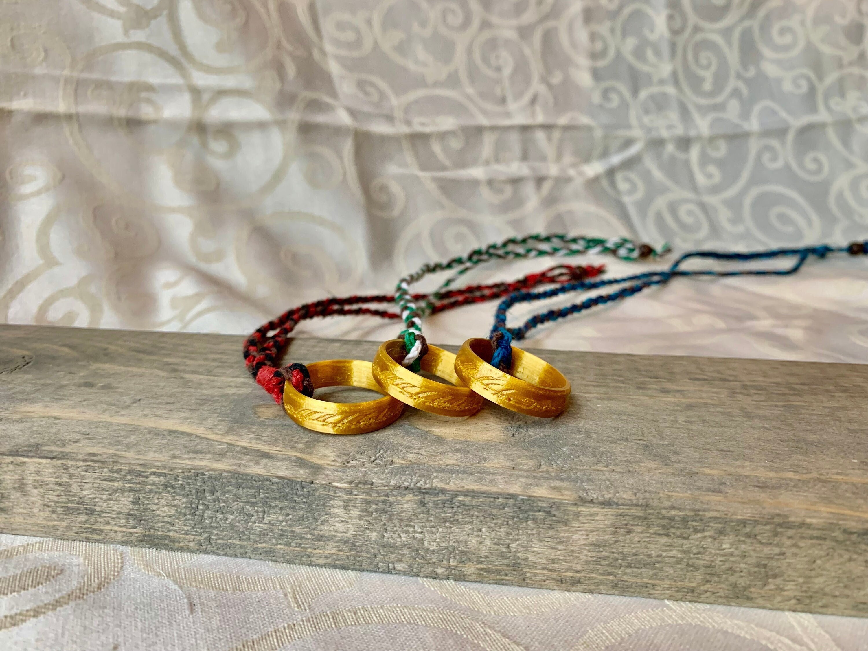 Custom One Ring Macrame Necklace, LOTR Cosplay Ring Necklace, One Ring ...