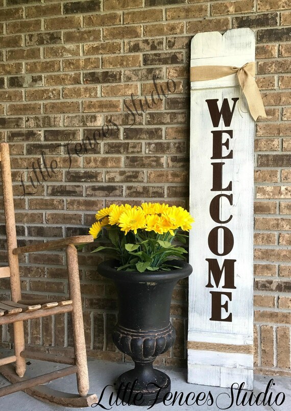 Welcome Sign Rustic Wood Welcome Sign Front Door Welcome | Etsy