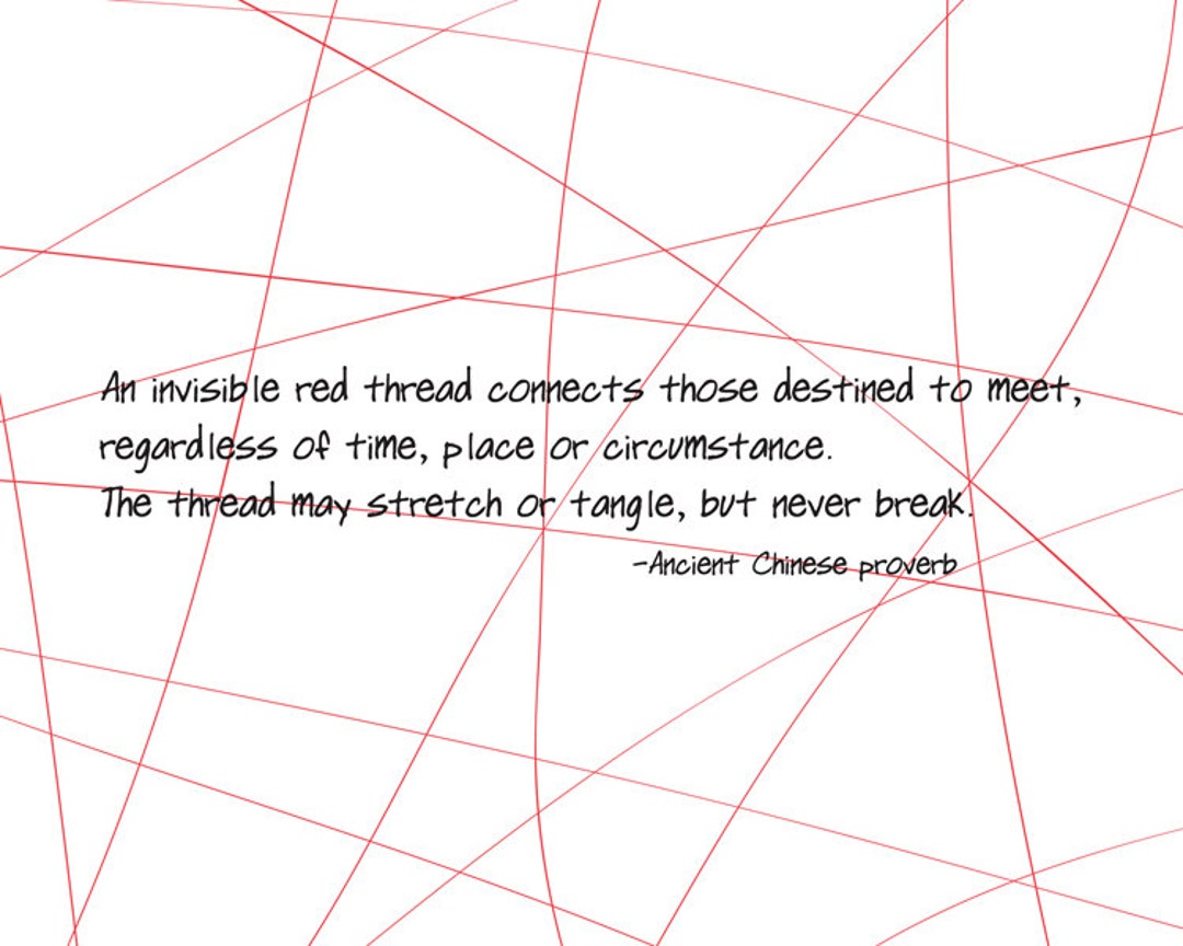 An Invisible Red Thread Adoption Proverb - Etsy