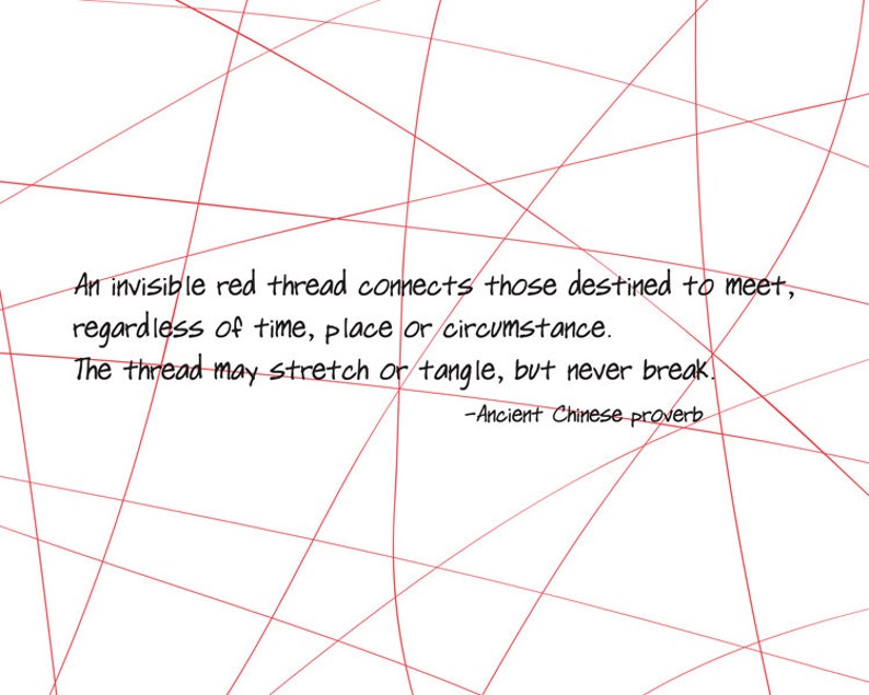 An Invisible Red Thread Adoption Proverb - Etsy