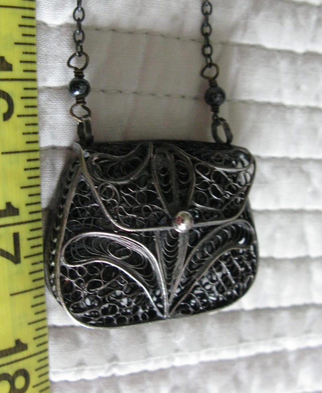 Vintage Ornate Purse Locket - Etsy