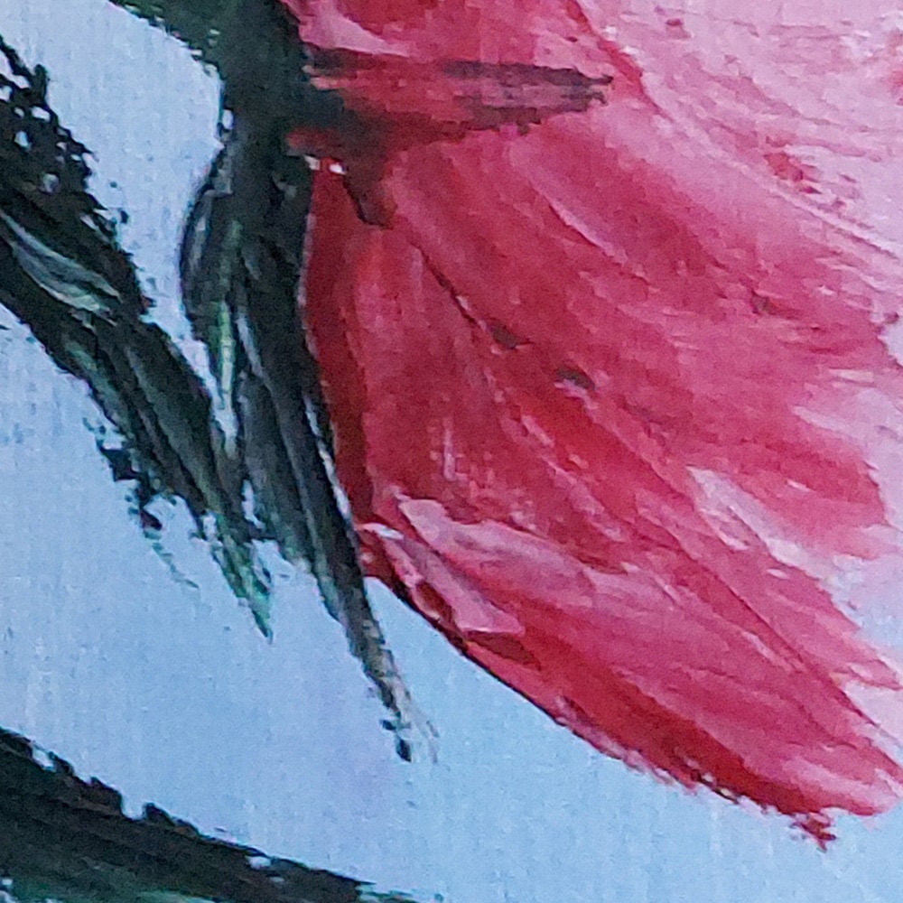 Original Oil Painting Peonies Floral Canvas Modern Flower Oil | Etsy