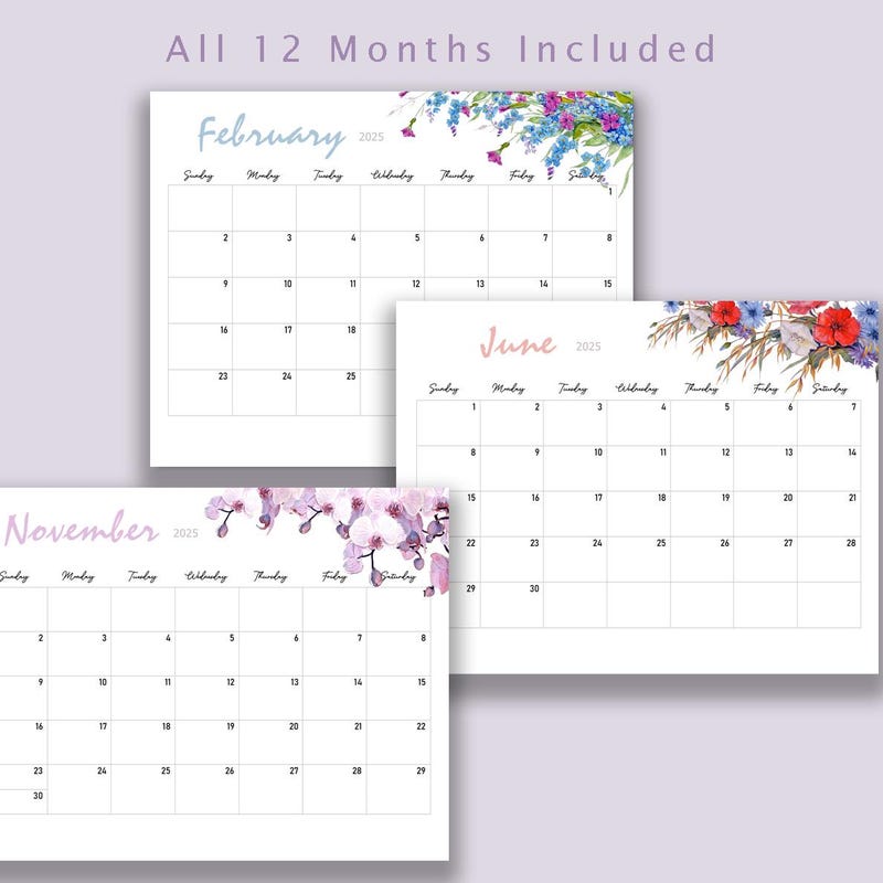 Flower Calendar - Etsy