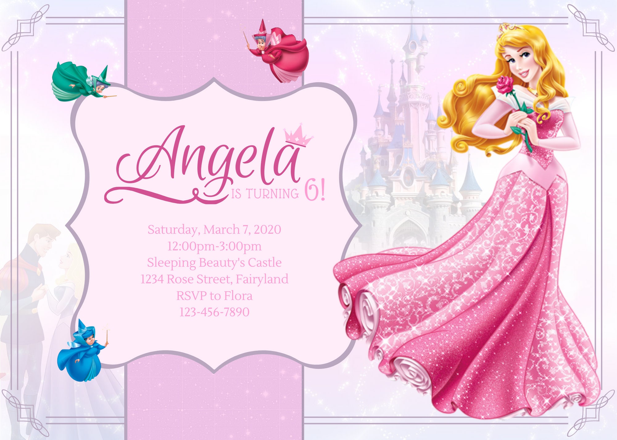 Princess Dress Invitation Template