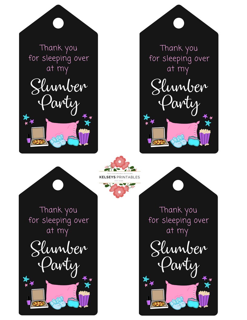 Slumber Party Invitation - Sleepover Birthday Invitation, Pajama Party ...