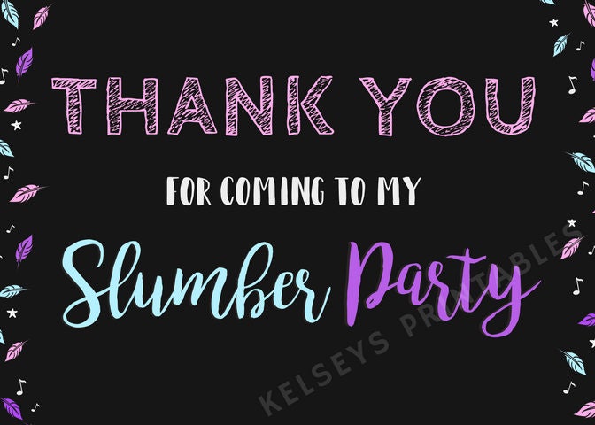 Slumber Party Invitation - Sleepover Birthday Invitation, Pajama Party ...