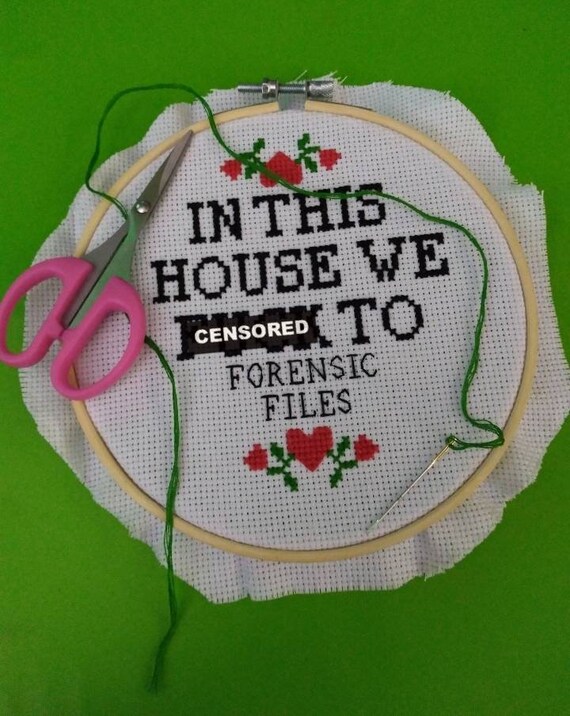 Forensic Files Finished Cross Stitch Cross Stitch Fiber Arts Art ...