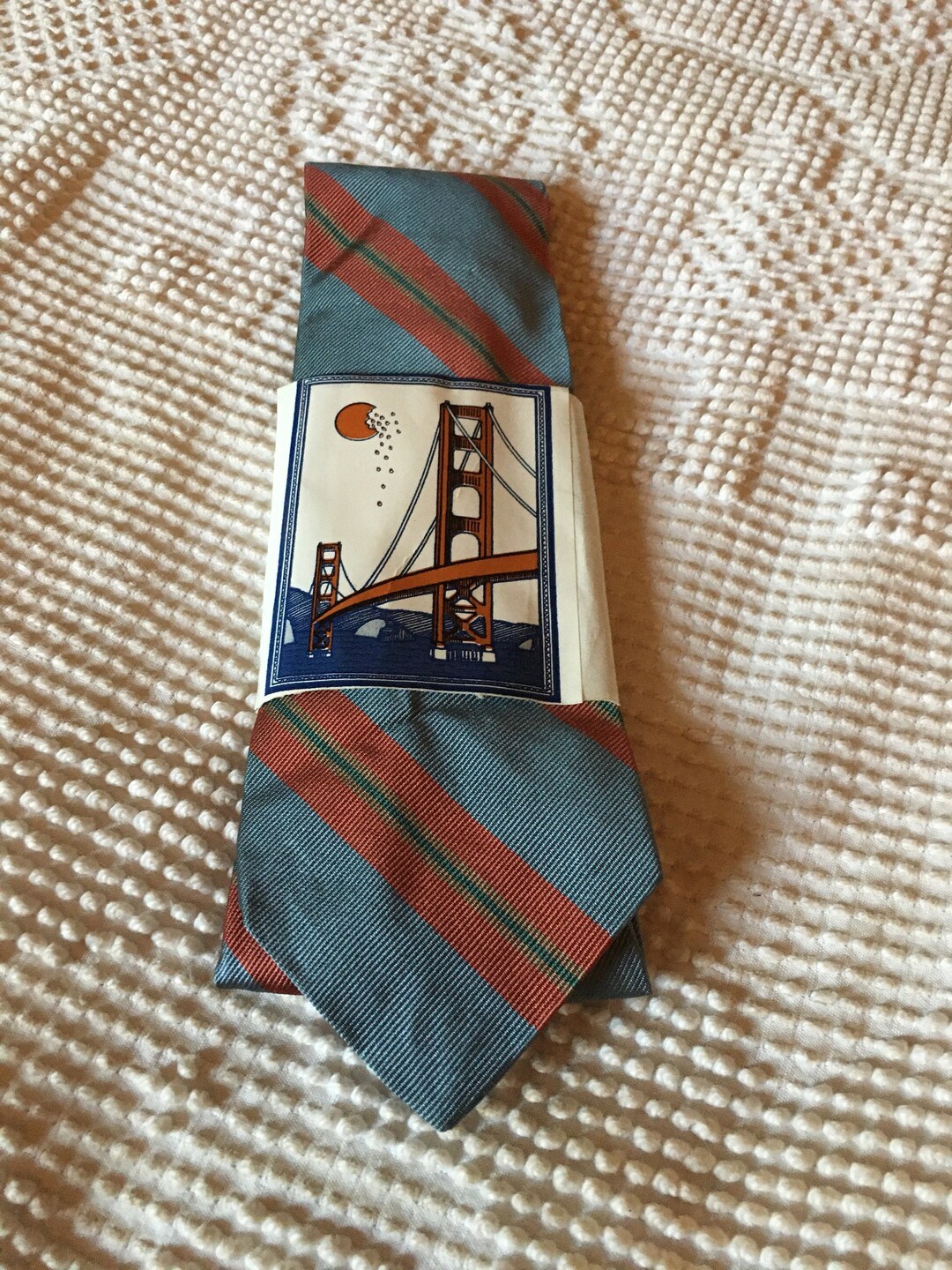 Vintage Cable Car Cravatta in seta Robert Dirk Ltd Blu e rosa - Etsy Italia