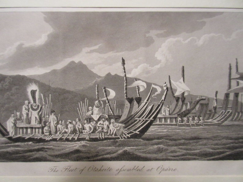 Antique 18th Century Captain Cook Second Voyage William Hodges Framed ...