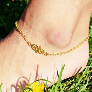 Gold Celtic Anklet Celtic Knot Anklet Medieval Bracelet - Etsy