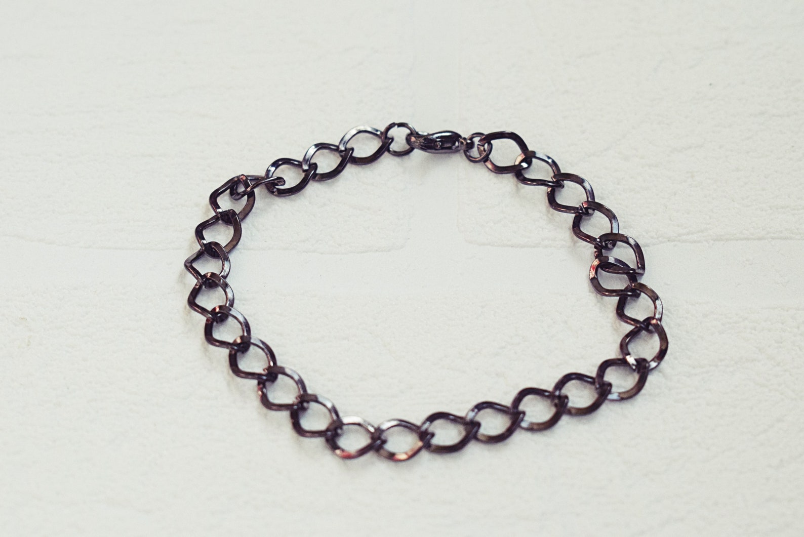 Black Chain Bracelet Chunky Link Bracelet Thick Chain - Etsy