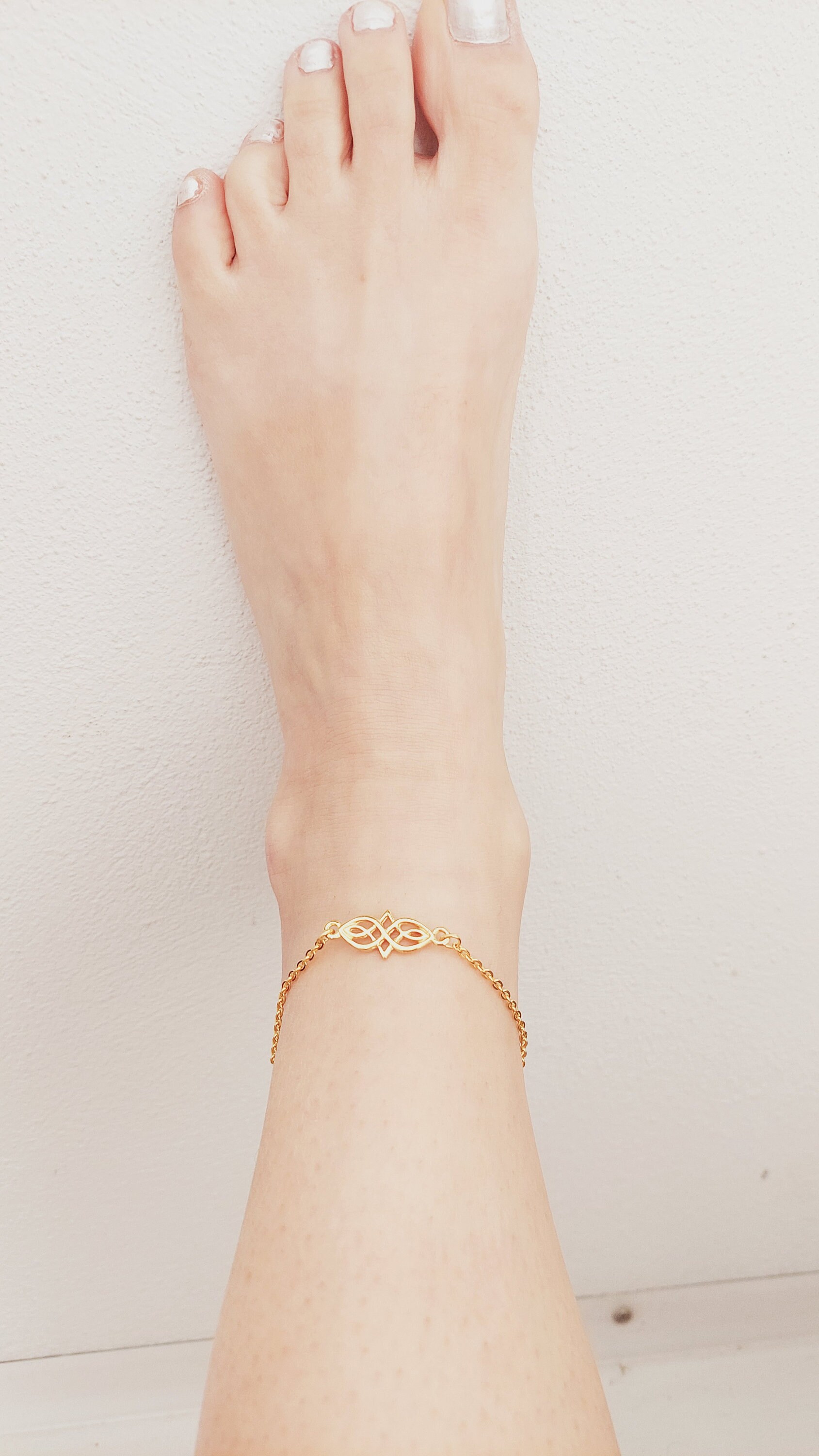 Gold Celtic Anklet | Celtic Knot Anklet | Medieval Bracelet | Charm ...