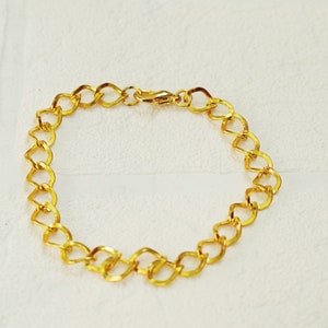 Gold Chain Bracelet Chunky Link Bracelet Thick Chain Bracelet ...