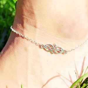 Silver Celtic Anklet Celtic Knot Anklet Medieval Bracelet - Etsy
