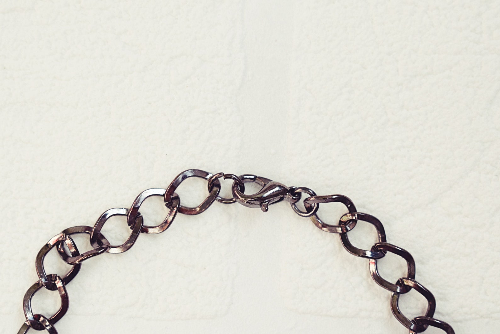 Black Chain Bracelet Chunky Link Bracelet Thick Chain | Etsy