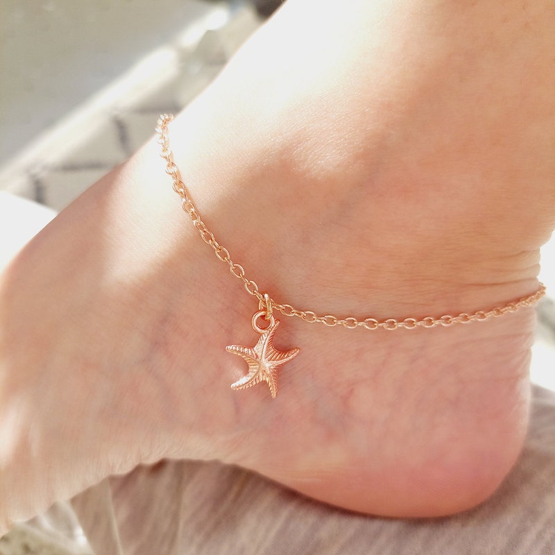 Starfish Anklet - Etsy