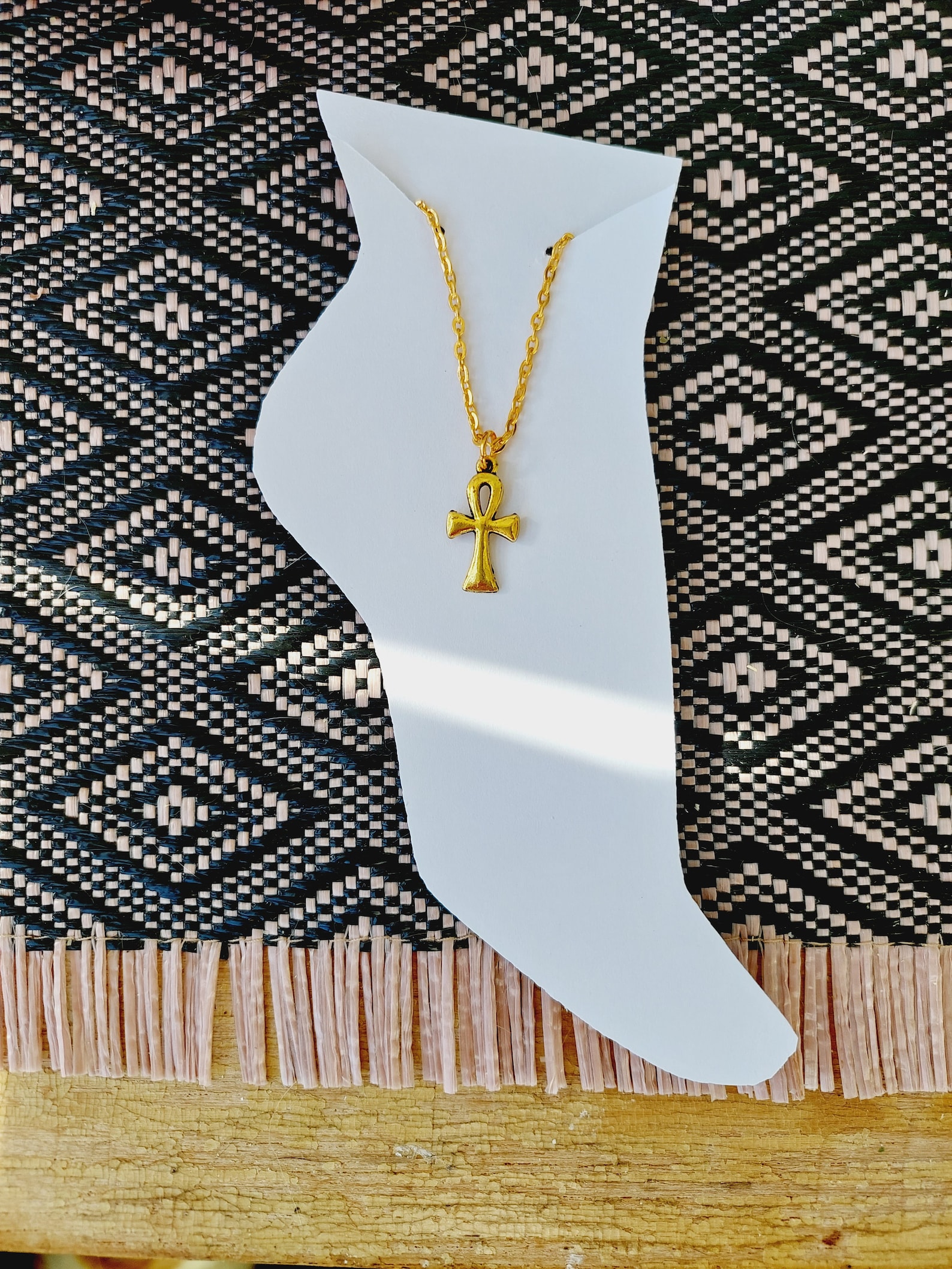 Gold Ankh Anklet | Egyptian Cross Anklet | Egyptian Hieroglyphs Anklet ...