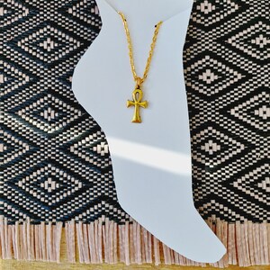 Gold Ankh Anklet | Egyptian Cross Anklet | Egyptian Hieroglyphs Anklet ...