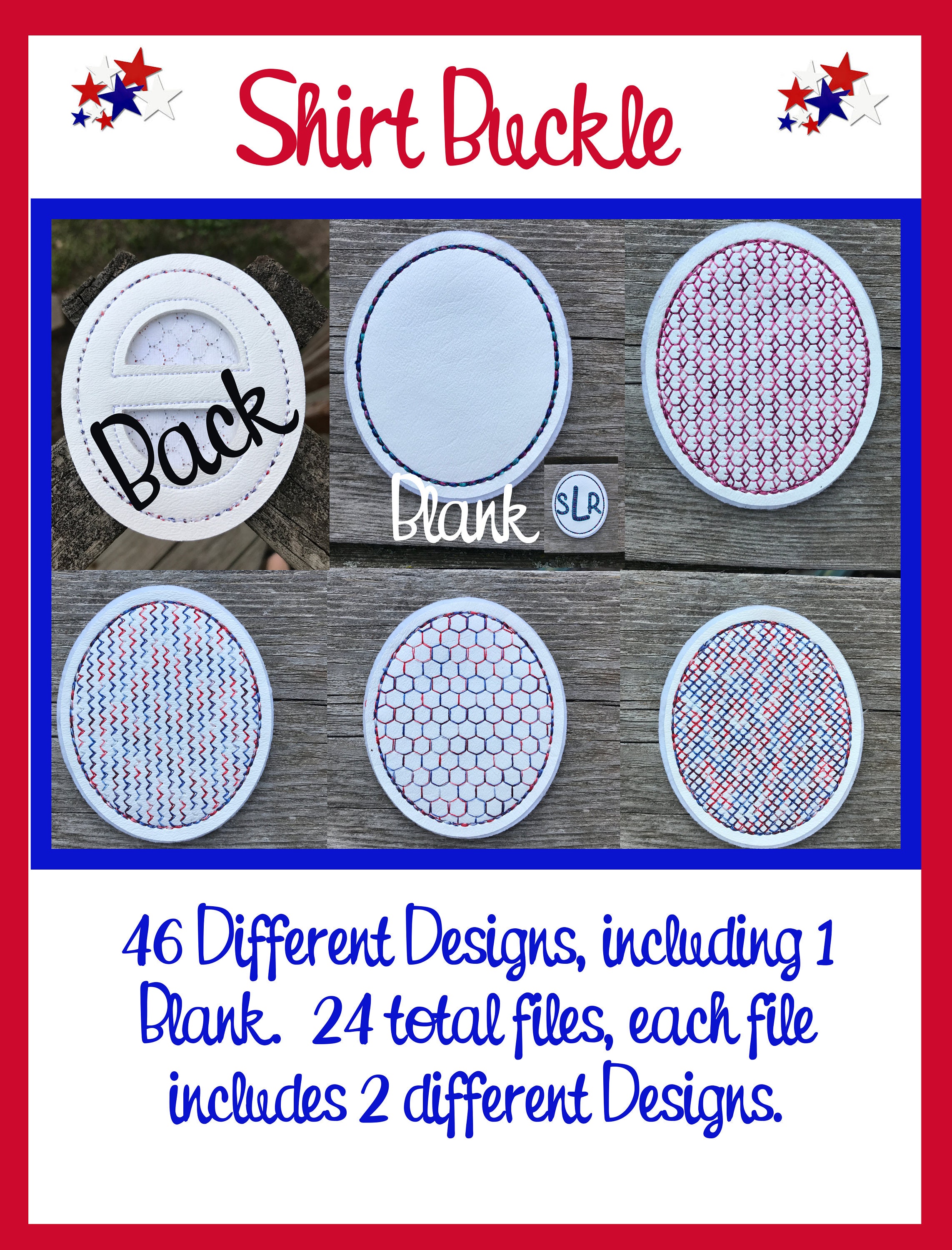 Shirt Buckle ITH Embroidery Design File READ the DESCRIPTION | Etsy