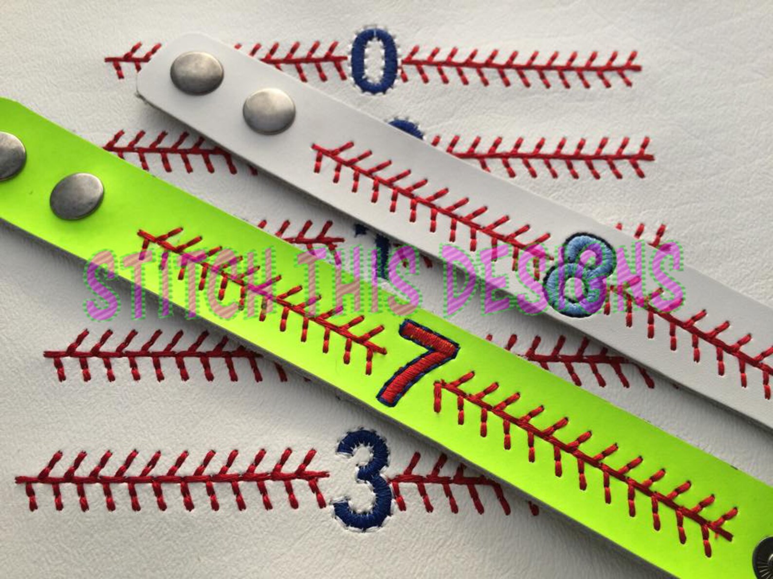 Baseball / Softball Stitches With Numbers 00012 & 3 - Etsy