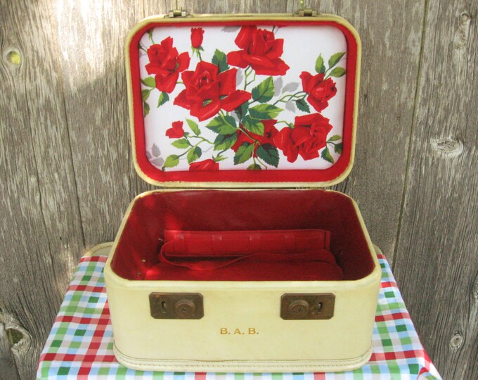 Upcycled Train Case, Vintage Train Case, Glamping Decor, Upcycled ...