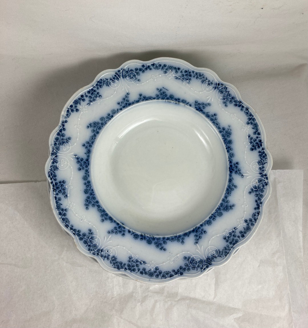 Flow Blue Soup Bowl Aldine by Grindley - Etsy