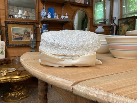 Straw Dress Hat Late 1950s/Early 1960s - Gem