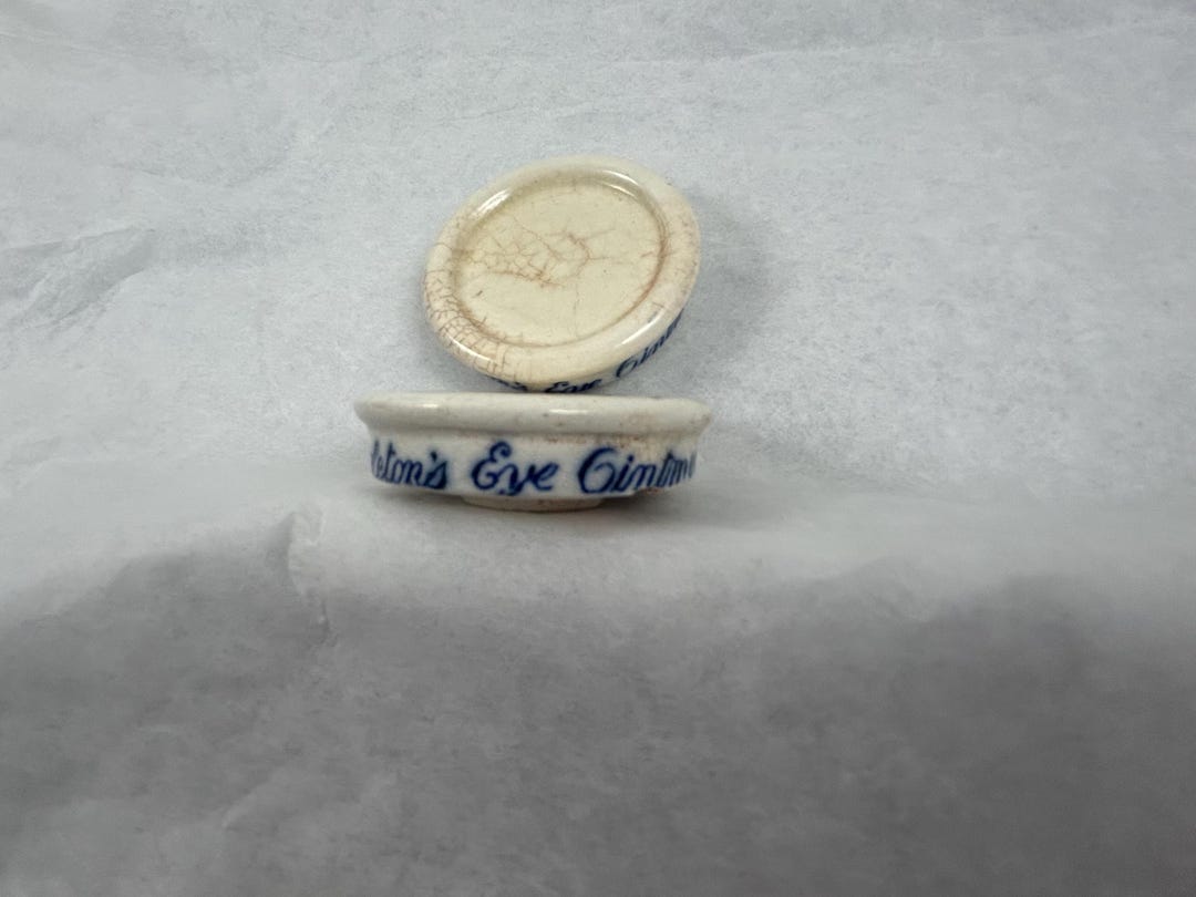 Salt Glaze Singleton's Eye Ointment Apothecary Jar Flow Blue - Etsy