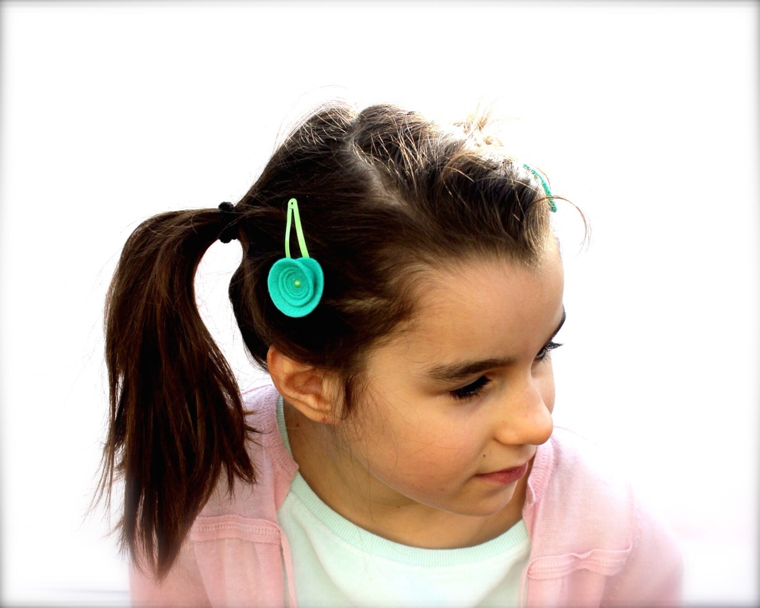 4 Felt Flower Bobby Pin Girls Rose Hair Pin Flower Bobby Pins - Etsy