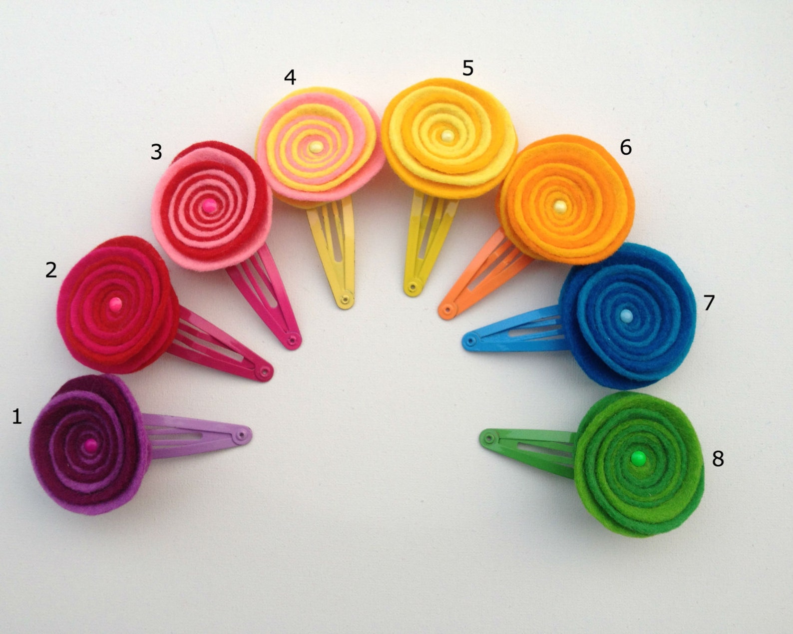 2 Lollipop Hair Clips Sweet Candy Hair Clips Cute Girls Hair - Etsy