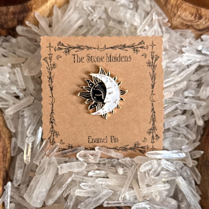 Moon Enamel Pin - Etsy