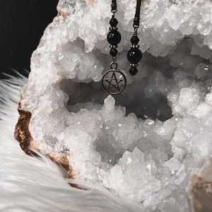 Black Obsidian Pentacle Bookmark - Book Club Gift - Crystal Pentacle ...