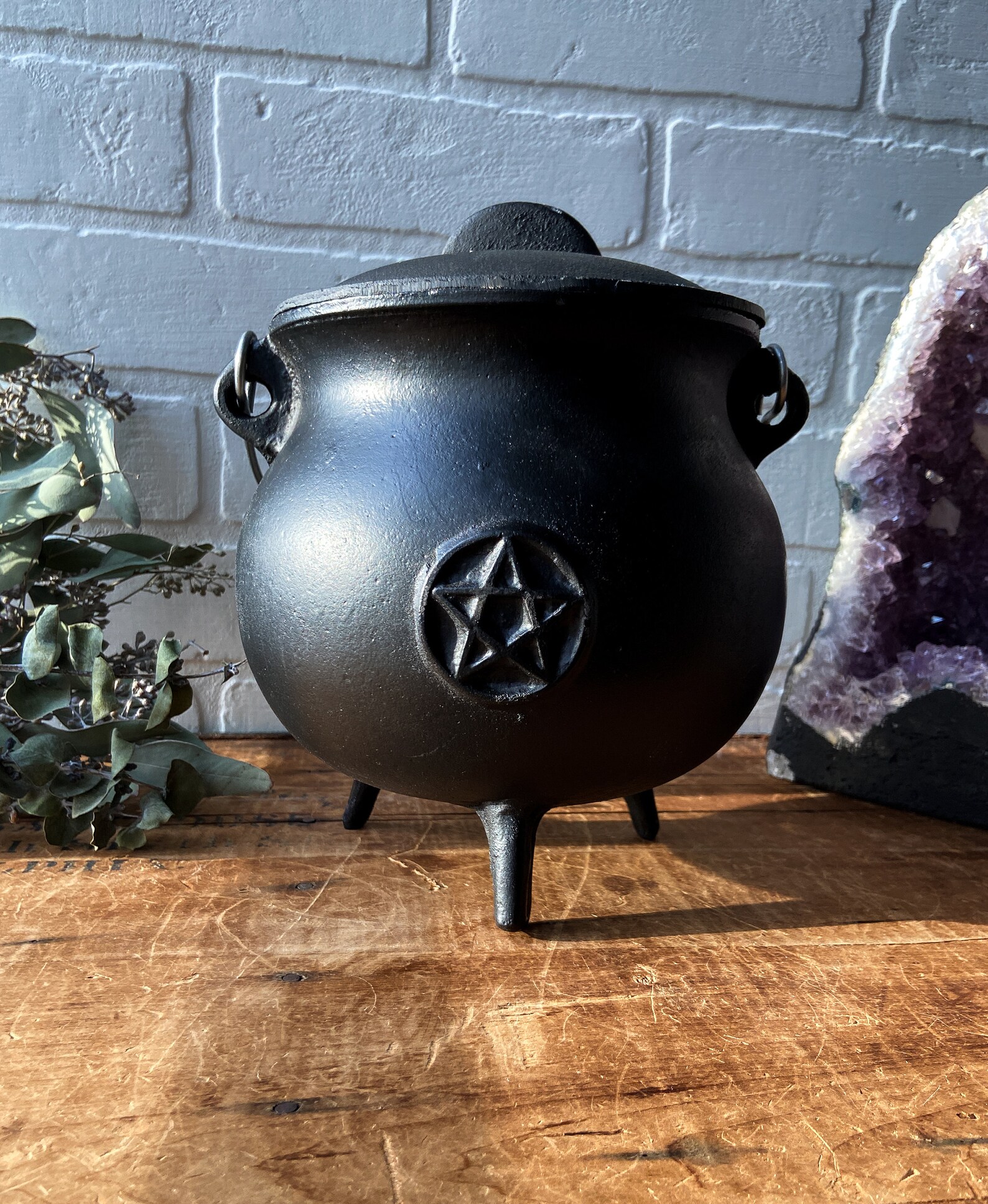 Large Black Cauldron Black Cast Iron Cauldron Witchy Decor - Etsy