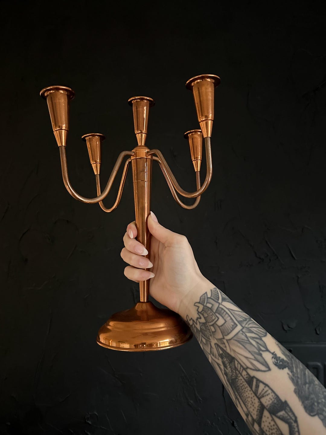 Vintage Copper Candelabra - Witchy Decor - Boho Sacred Space - Vintage ...