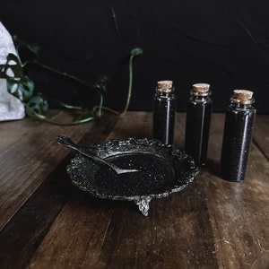 Bottled Black Sand - Altar - Witchy Decor - Ritual Tools - Meditation ...