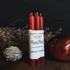 Ylang Ylang Red Spell Candles, 5" Red Chime Candles for Spells, Ritual ...
