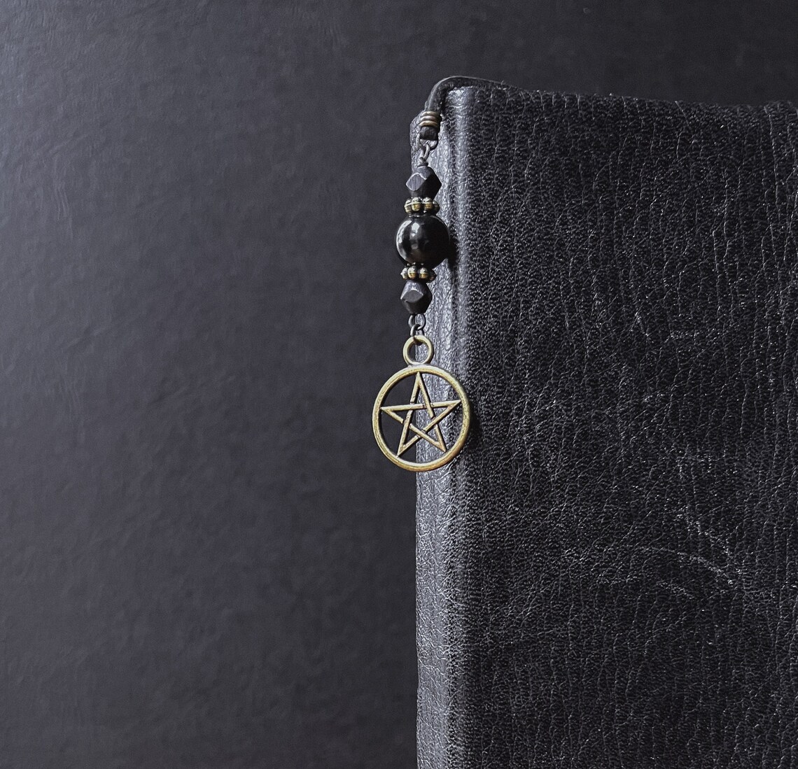 Black Obsidian Pentacle Bookmark: Witchy Book Club Gift - Etsy