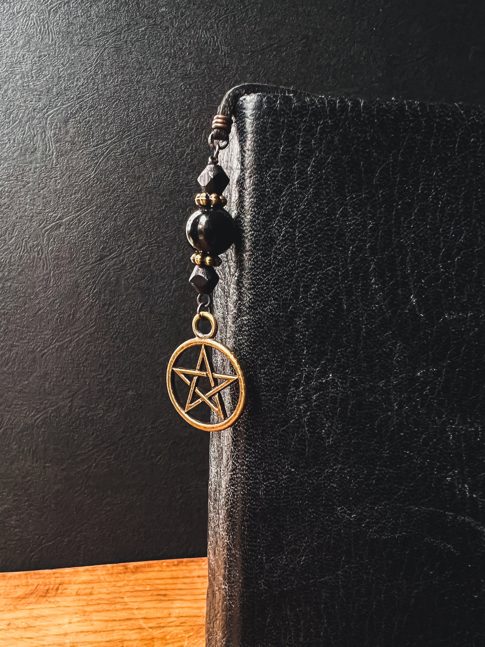 Black Obsidian Pentacle Bookmark: Witchy Book Club Gift - Etsy