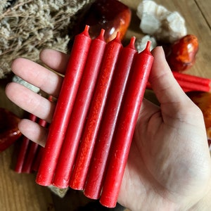 Ylang Ylang Red Spell Candles, 5" Red Chime Candles for Spells, Ritual ...