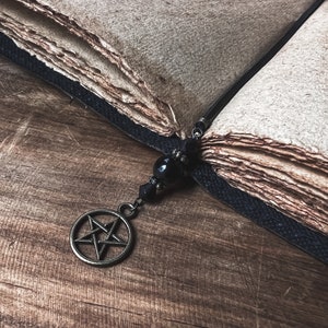 Black Obsidian Pentacle Bookmark - Book Club Gift - Crystal Pentacle ...