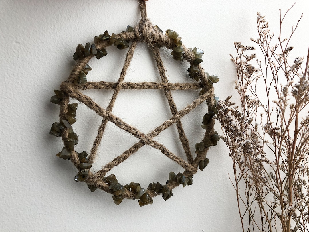 Labradorite Pentacle Wall Decor - Witchy Pentagram, Healing Crystal - Etsy