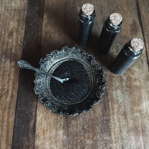 Bottled Black Sand - Altar - Witchy Decor - Ritual Tools - Meditation ...